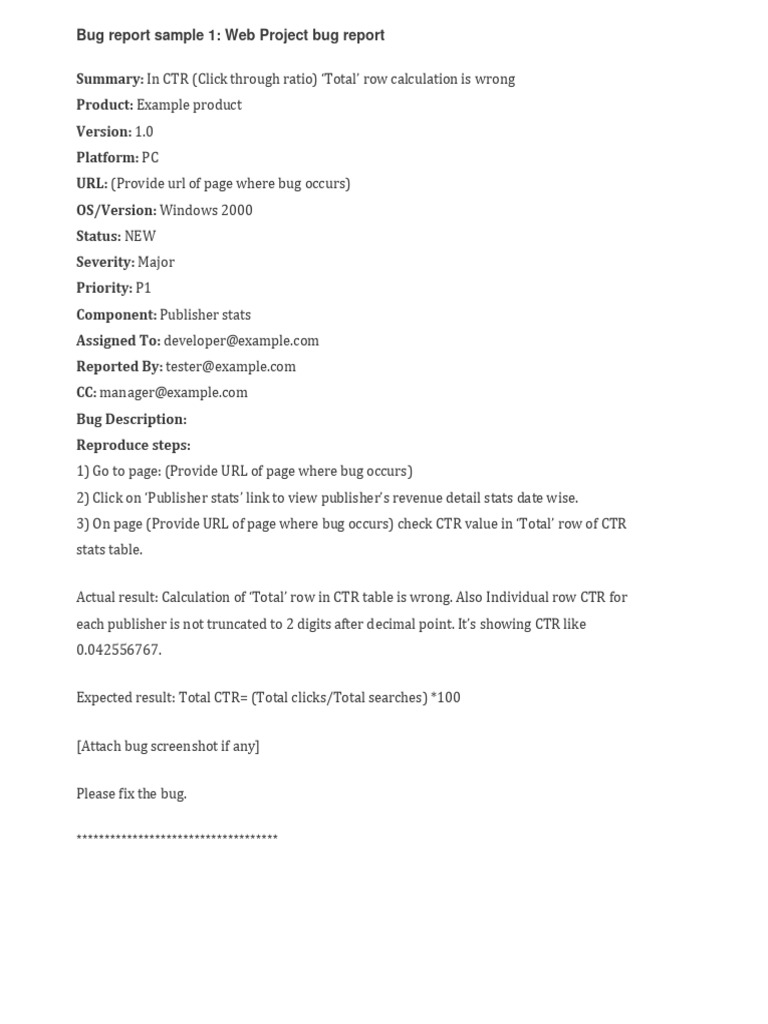 Defect Report | PDF | Software Bug | Screenshot