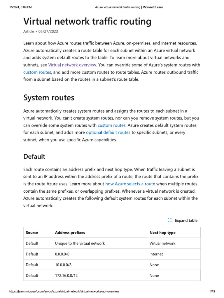 Vnet Routing | PDF