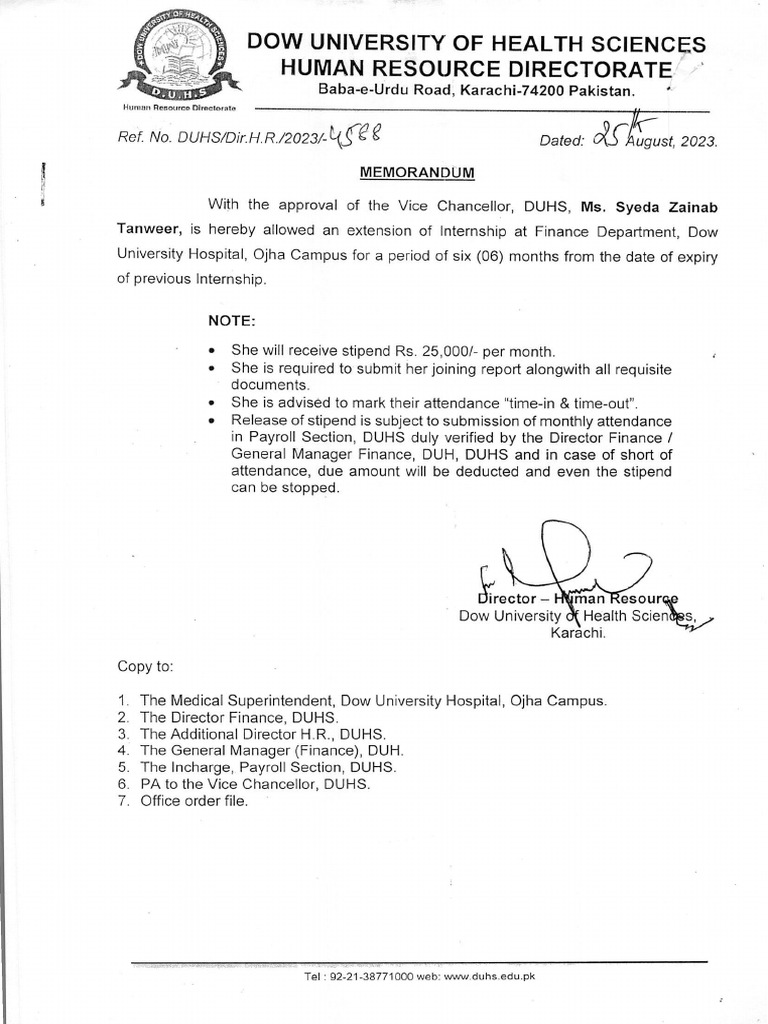 4588 Syeda Zainab Internship | PDF