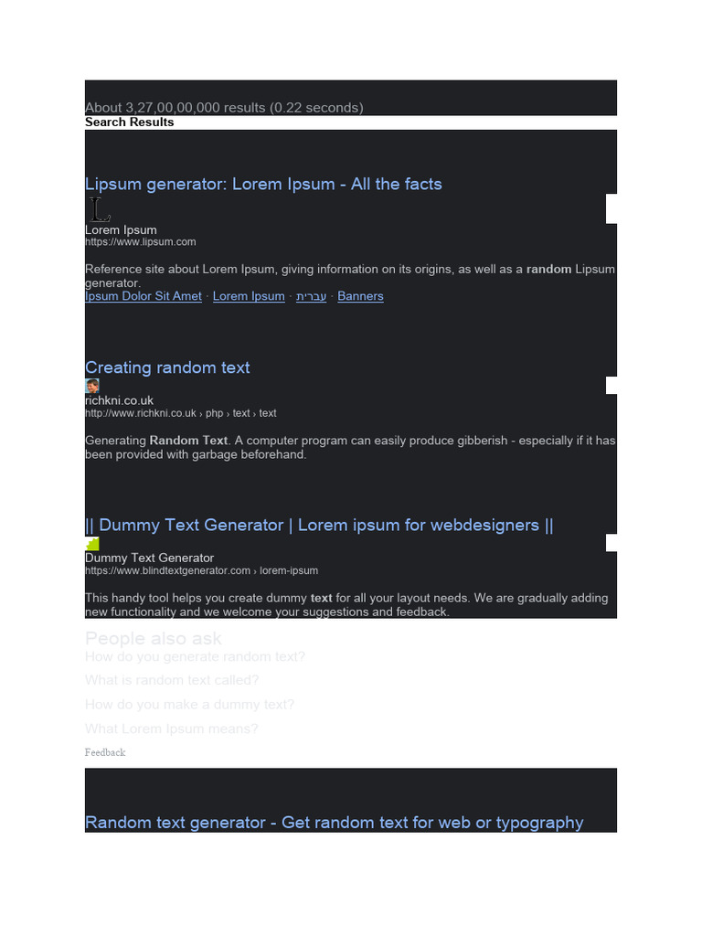 Lipsum Generator: Lorem Ipsum - All The Facts: People Also Ask | PDF ...