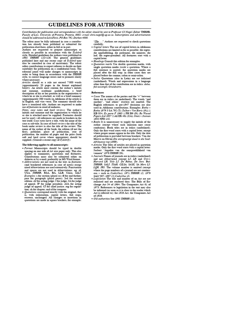Referencing Style Guide When Deciding To Make Use of Footnotes | PDF ...