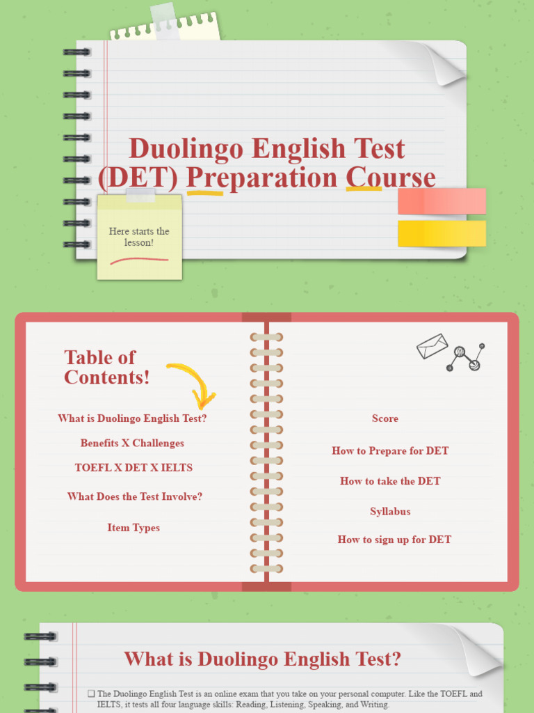 Intro Det | PDF | Test Of English As A Foreign Language | International ...