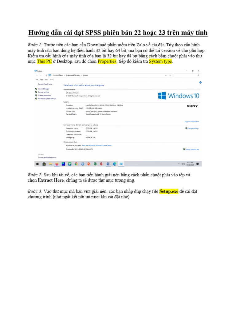 Hướng dẫn cài đặt SPSS trên máy tính | PDF