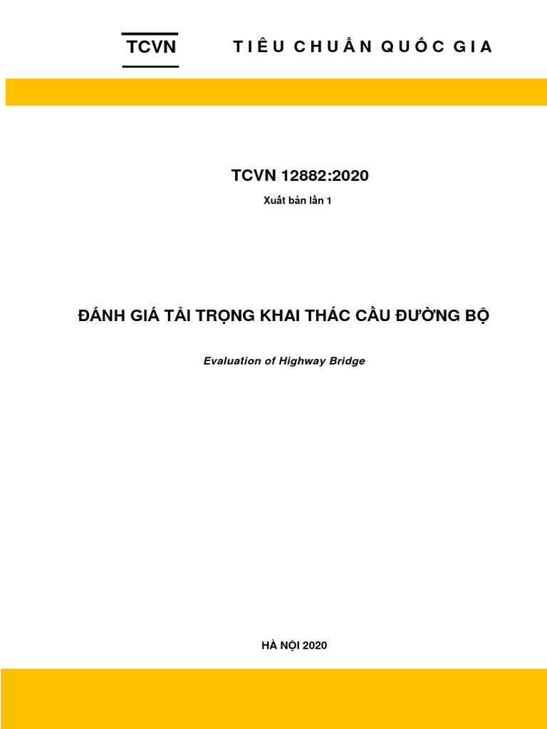 TCVN 12882-2020 Danh Gia Tai Trong Khai Thac Cau Duong Bo | PDF
