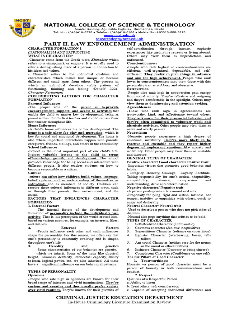 Character Formation 1 | PDF