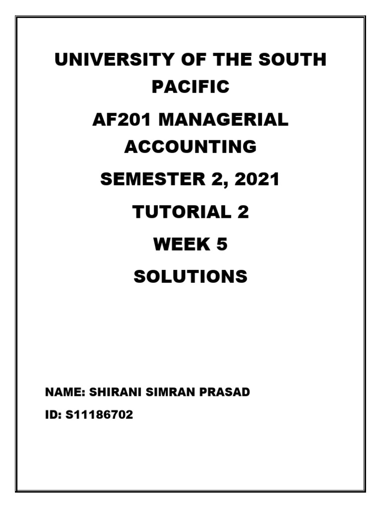 Tutorial 4 Solutions | PDF | Cost Of Goods Sold | Net Income