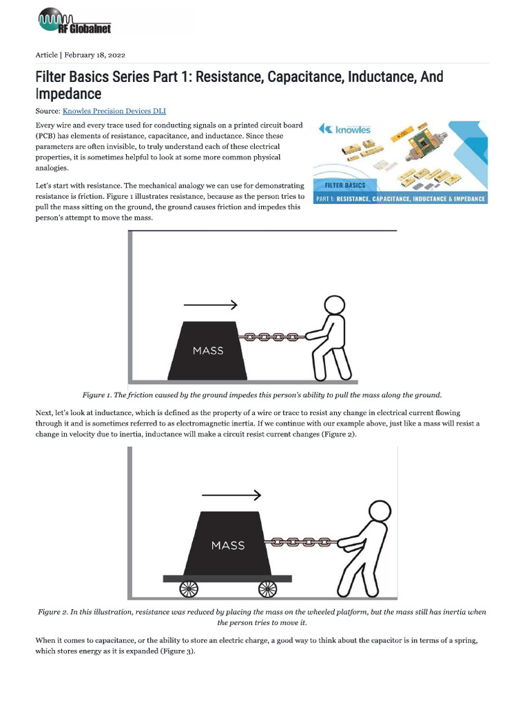 Filter Basics Part 1 - Resistance, Capacitance, Inductance, and ...