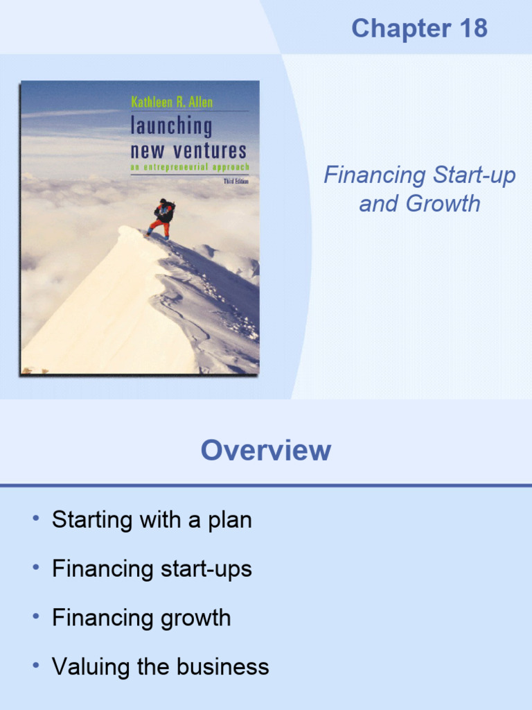 Financing Start-Up and Growth | PDF | Valuation (Finance) | Stocks