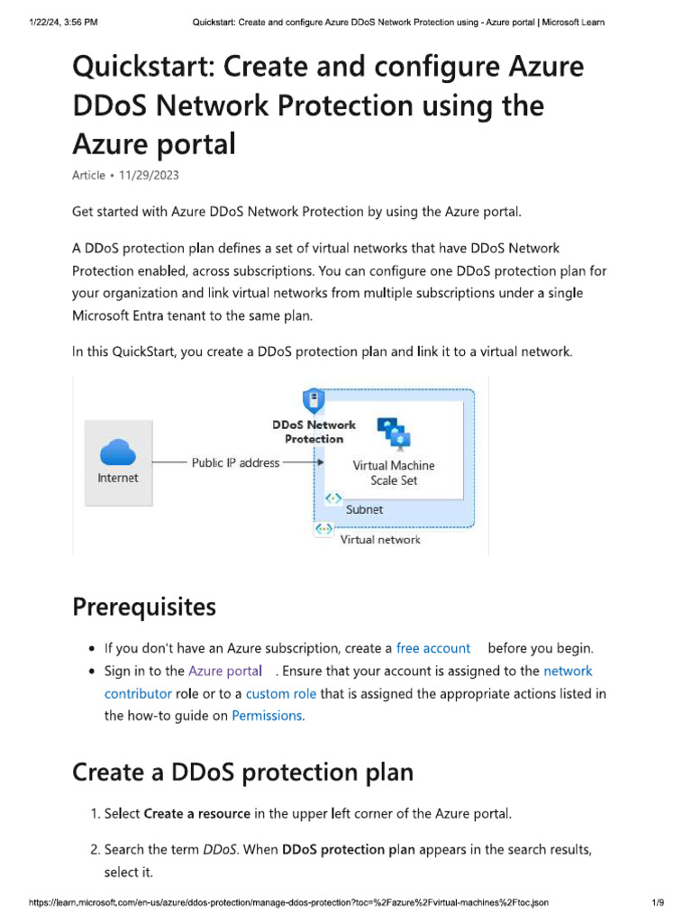 Azure Ddos Network Protection Pdf