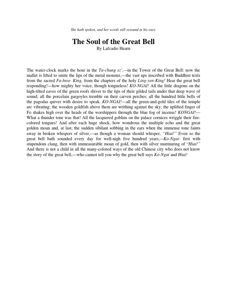 Hearn Soul of The Great Bell | PDF | Social Science | History