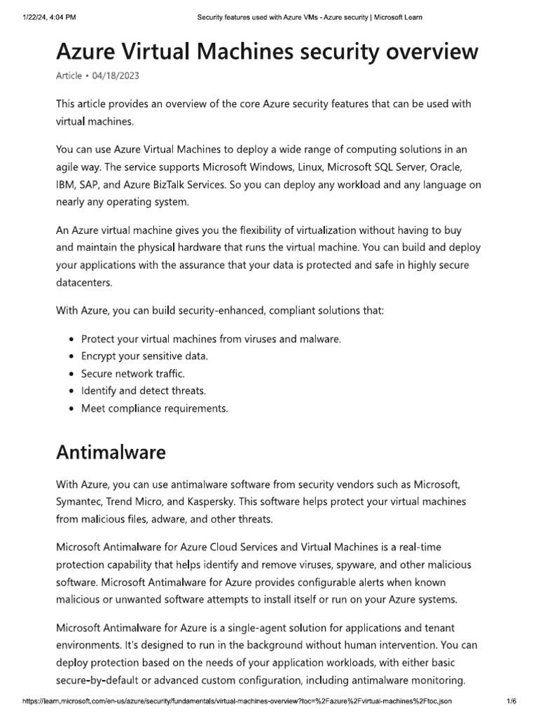 Azure Virtual Machines Security Pdf 