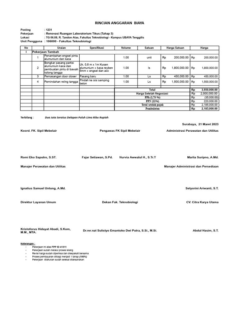 RAB Lab. Tikus TG Lt.6 Tahap 3 - Google Sheets | PDF