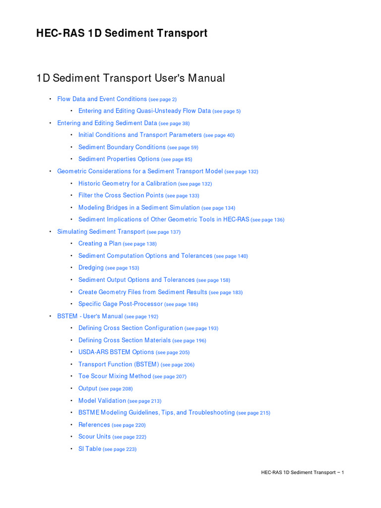 （已压缩）HEC-RAS 1D Sediment Transport-v4-20240121 - 211600 - 1-100 | PDF ...