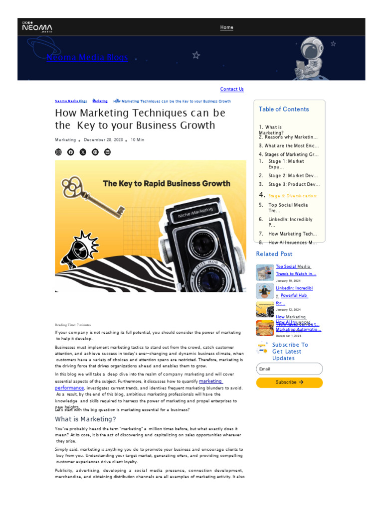 Mastering Marketing Excellence: Techniques, Performance, Market ...