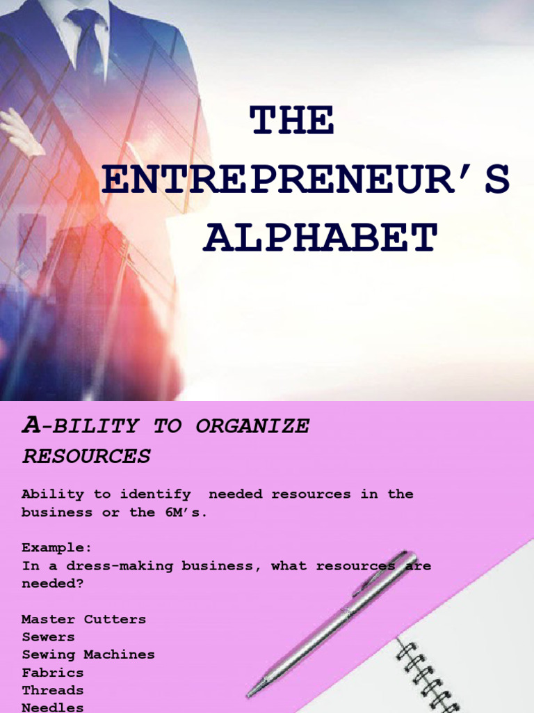 The Entrepreneurs Alphabet | PDF