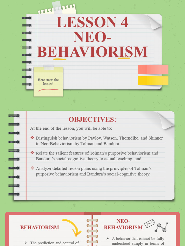 EDUC 106 Neo-Behaviorism | PDF