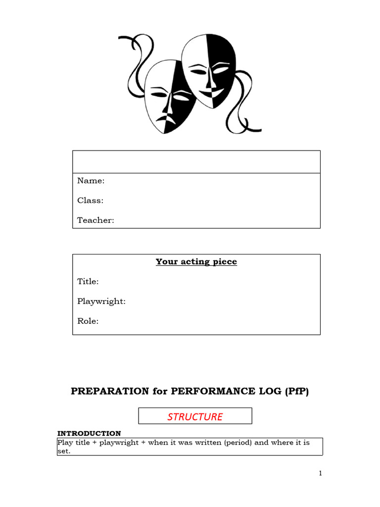Drama National 5 PFP Guide | PDF | Stress (Linguistics) | Speech