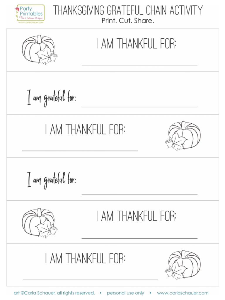 Thanksgiving Chain | PDF