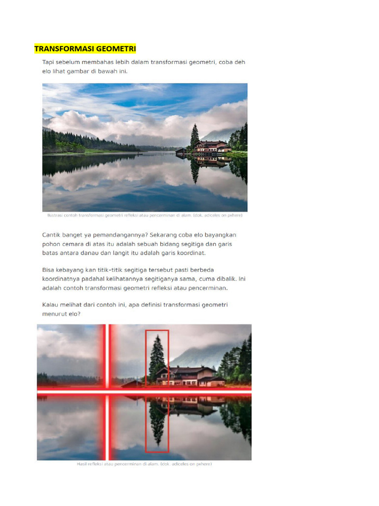 Transformasi Geometri | PDF | Metode & Bahan Ajar