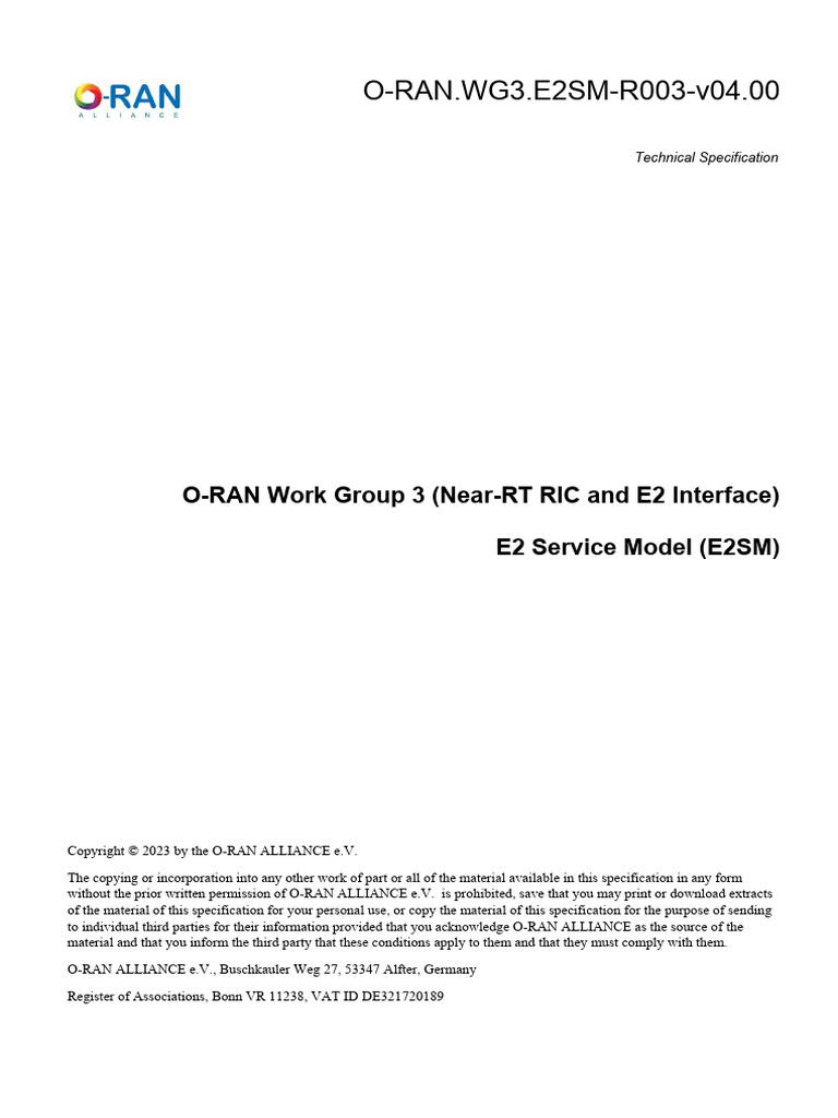 O-RAN WG3 E2SM-R003-v04 00 | PDF | Bit | Information