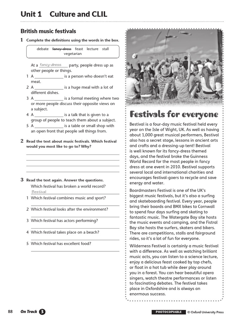 OT3 TRB Culture Worksheets | PDF
