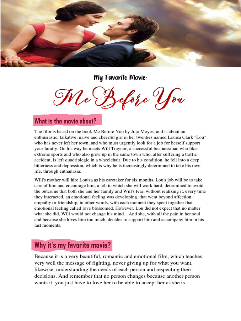 Me Before You: Love and Euthanasia | PDF | Psychology | Emotions