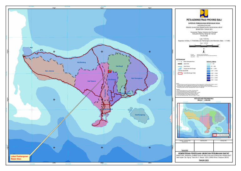 Peta Administrasi Prov Bali SMSTR II Tahun 2023 New | PDF