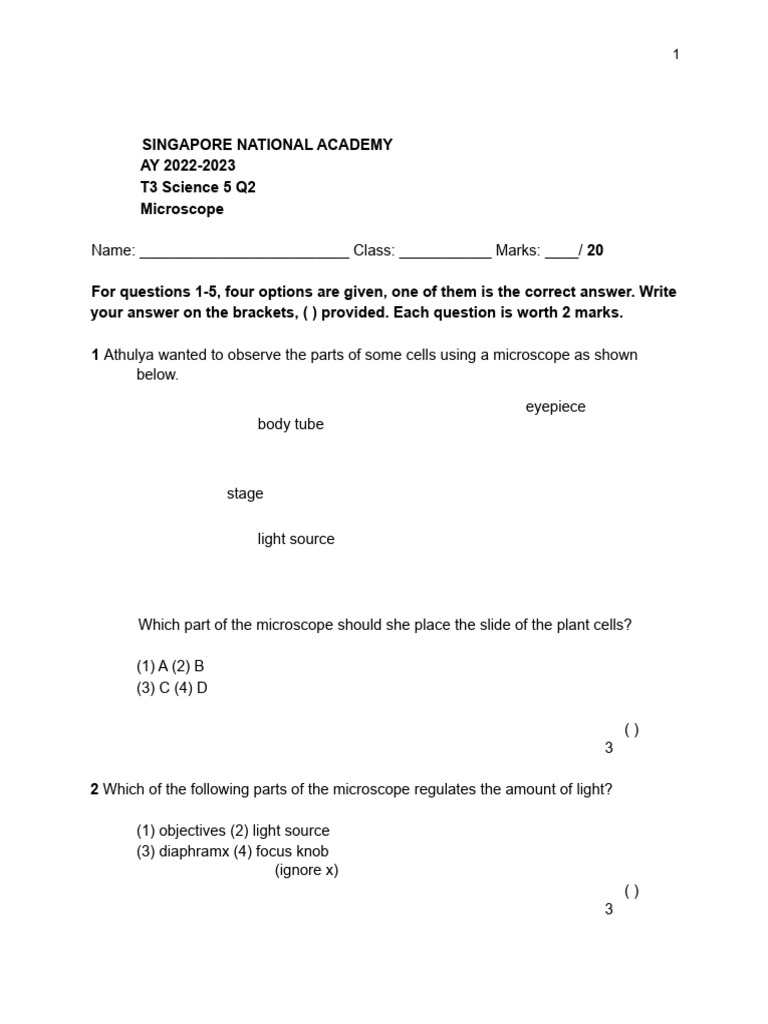 Q2 Microscope | PDF | Microscope | Physical Sciences