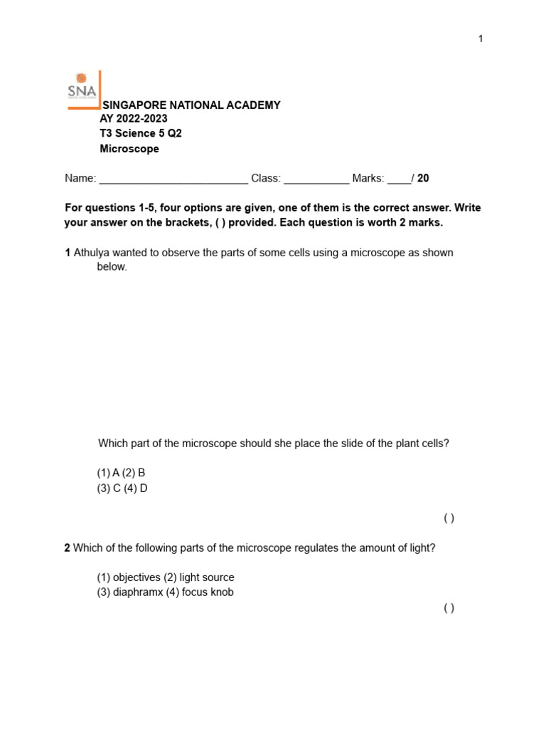 Q2 Microscope | PDF | Physical Sciences | Optical Devices