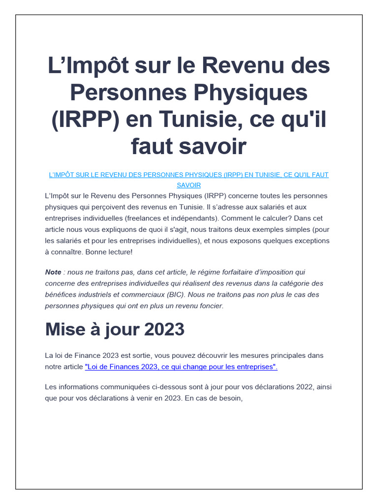 Irpp Nouveautes | PDF | Impôt sur le revenu | Impôts