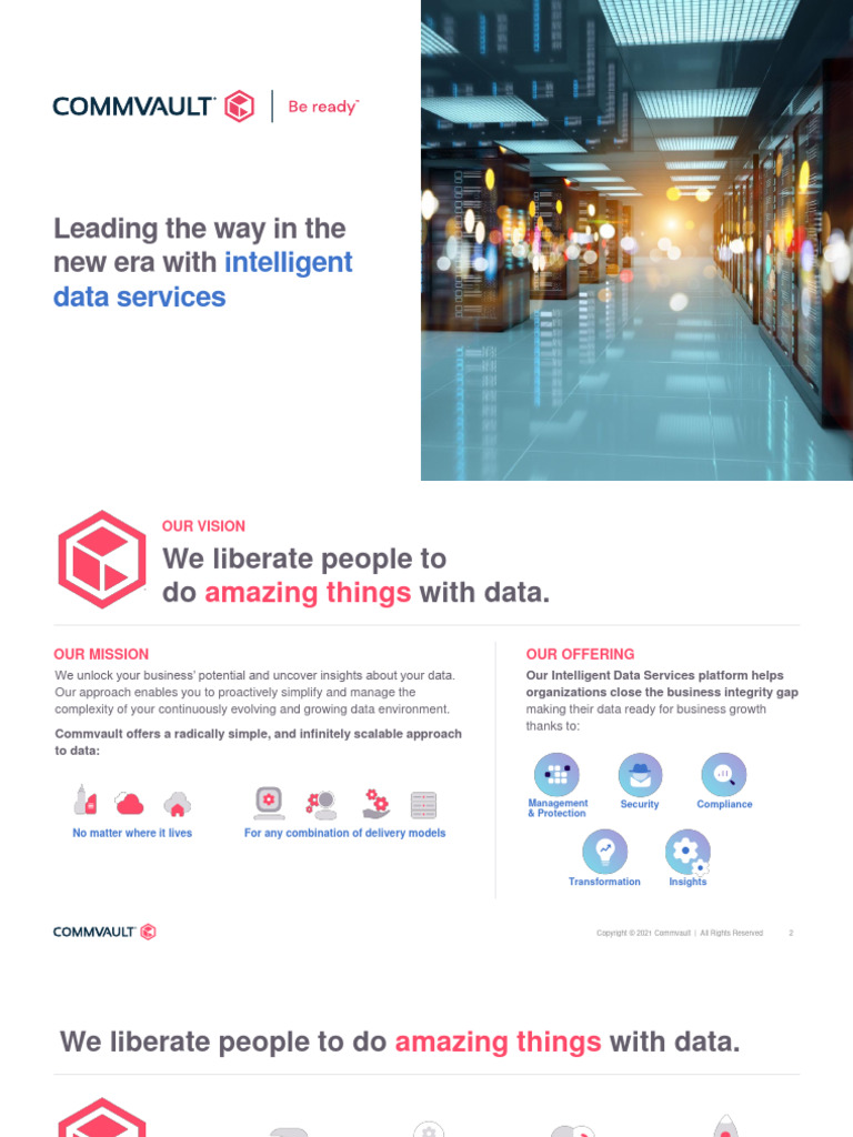 Commvault Corporate Overview | PDF | Cloud Computing | Software As A Service