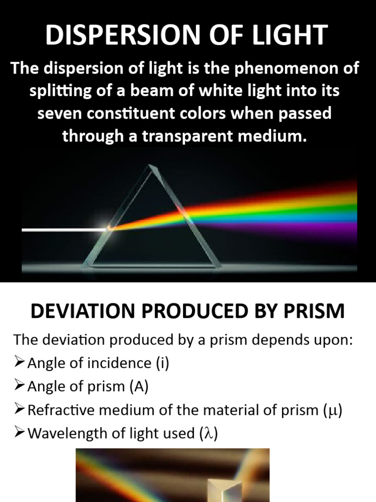 Dispersion of Light | Download Free PDF | Electromagnetic Radiation ...