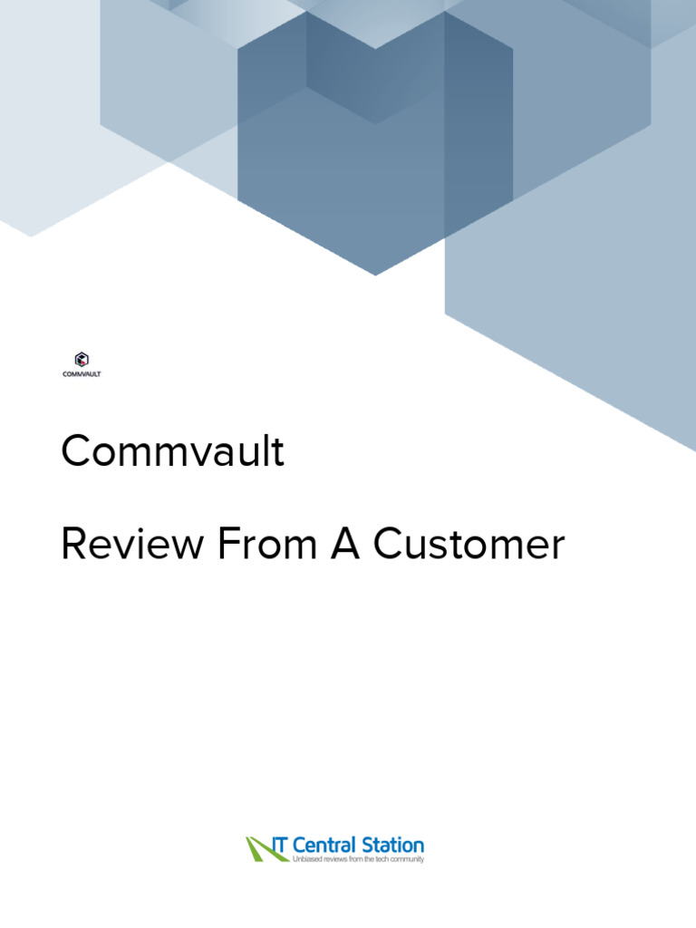 Commvault Review From A - Customer | PDF | Backup | Computer Data Storage