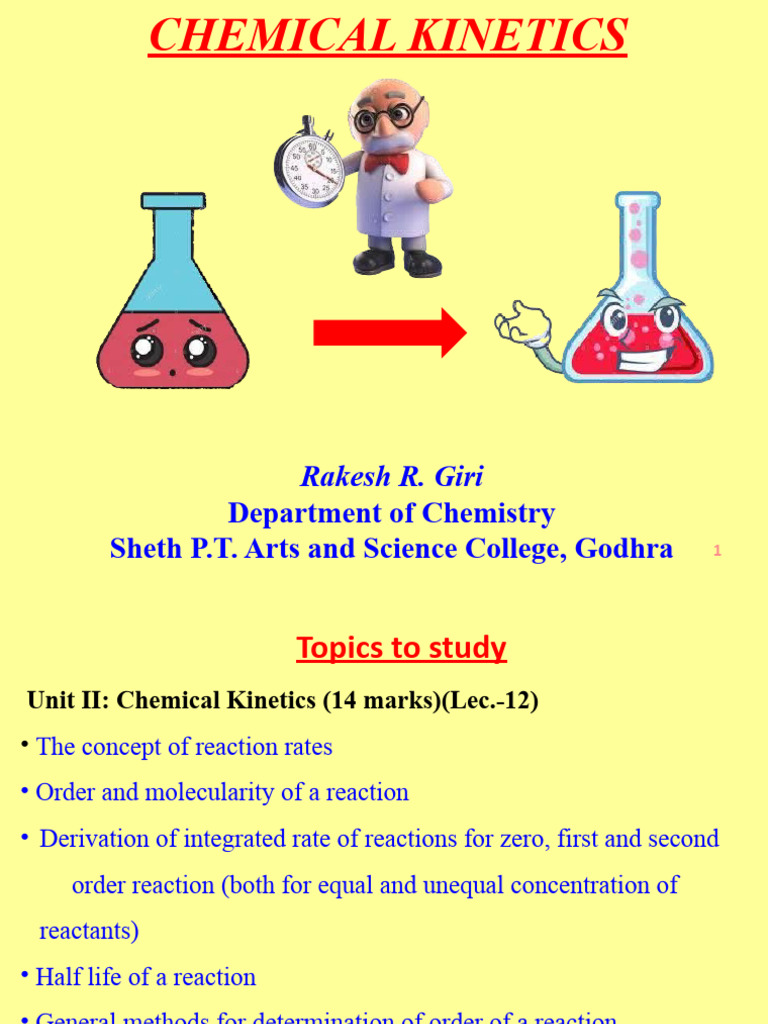 Chemical Kinetics | PDF