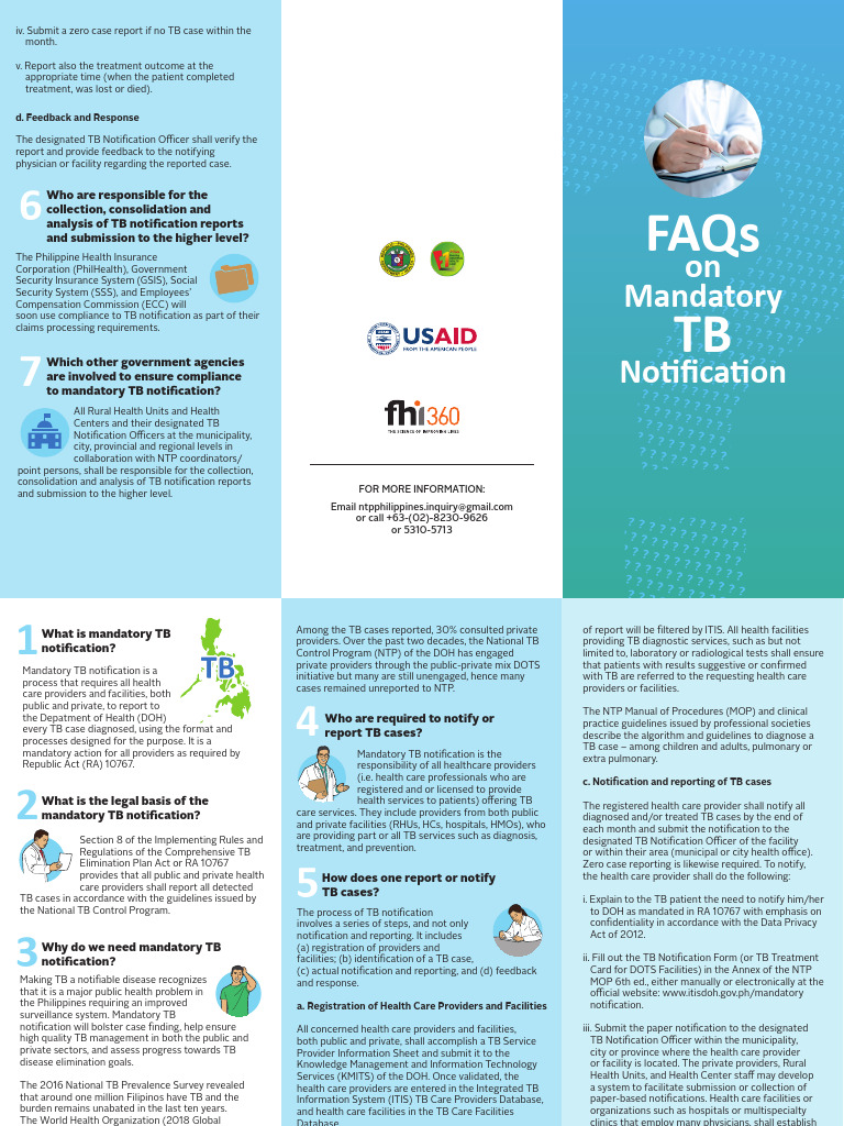 Faqs Mandatory Flyer | PDF | Tuberculosis | Health Care