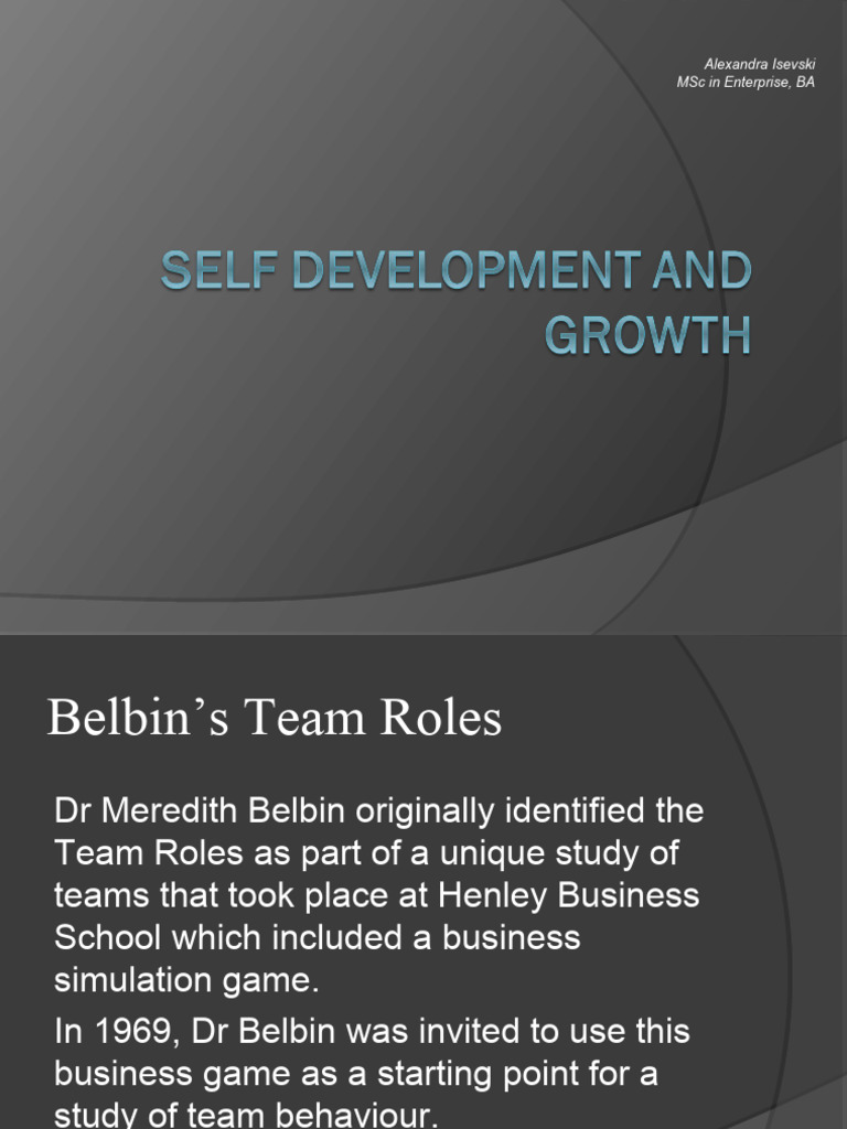 Belbin Team Roles and Bruce Tuckmans Team Formation Model - AI ...