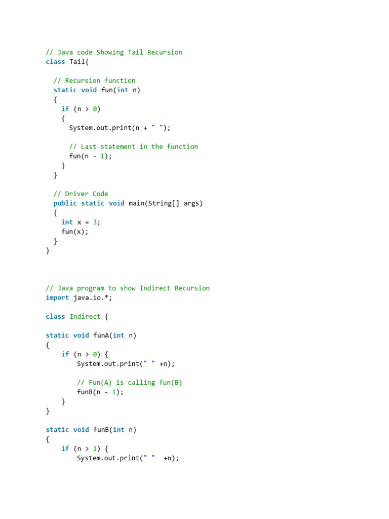 Java Recursion | PDF Java Recursion | PDF