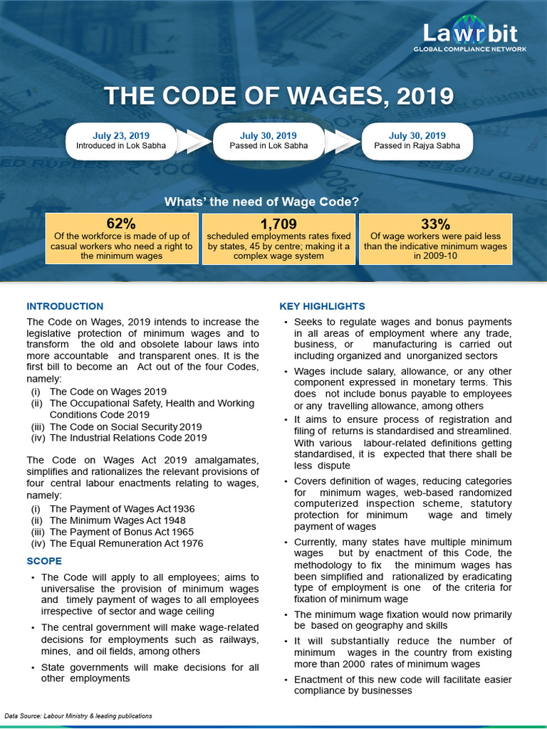 Wage Code: A Guide for Employers | PDF | Cost Of Living | Wage