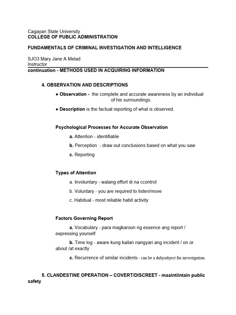 Cdilectureoct 28 | PDF | Informant
