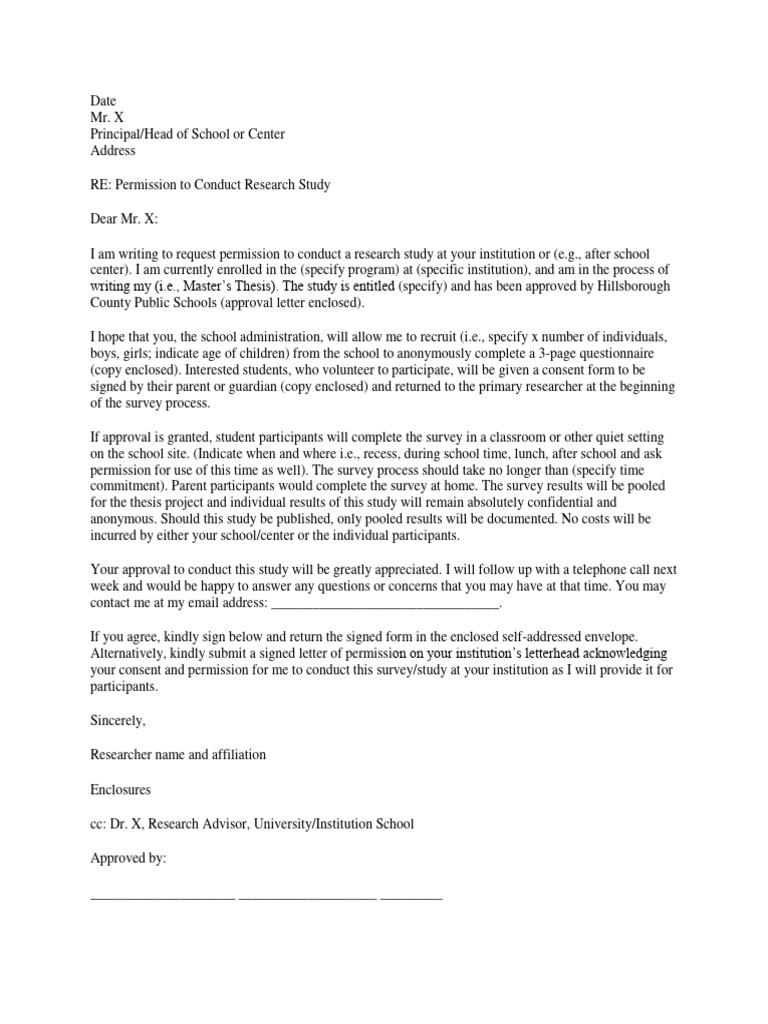 Principal Letter Example | PDF