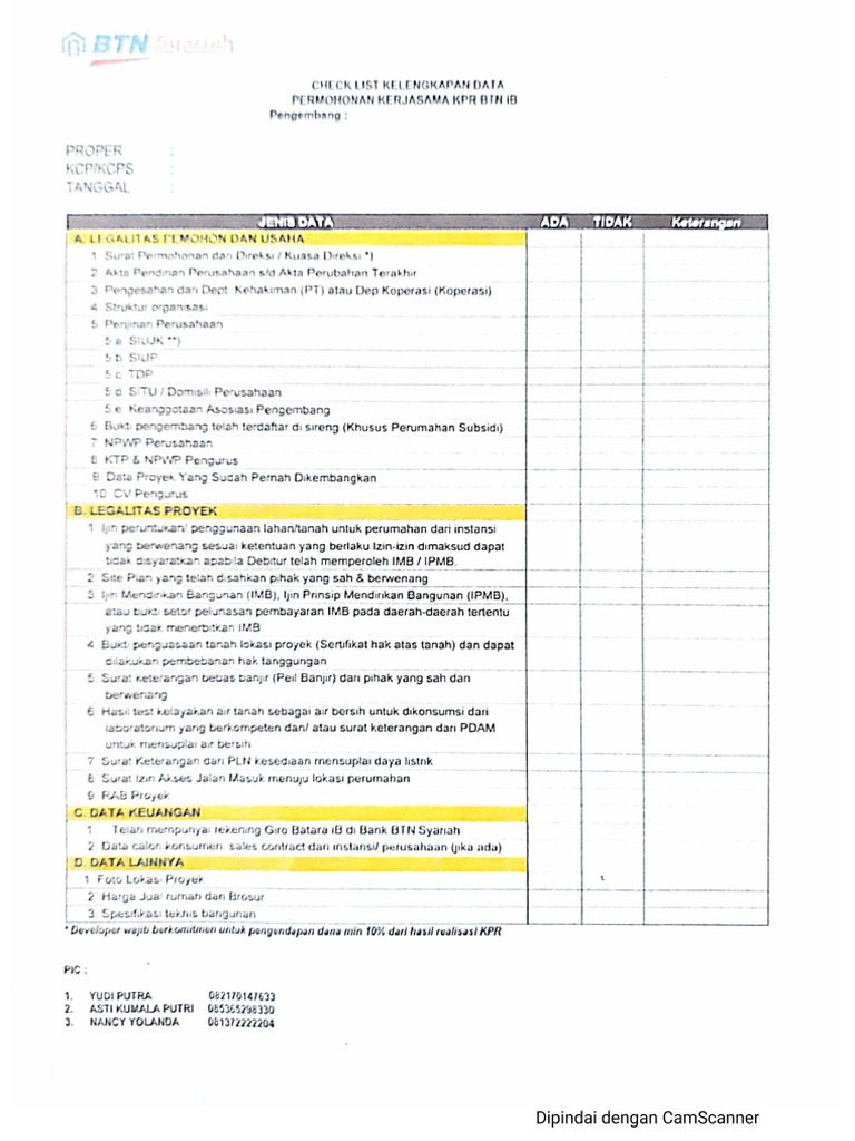 Syarat Bank BTP | PDF