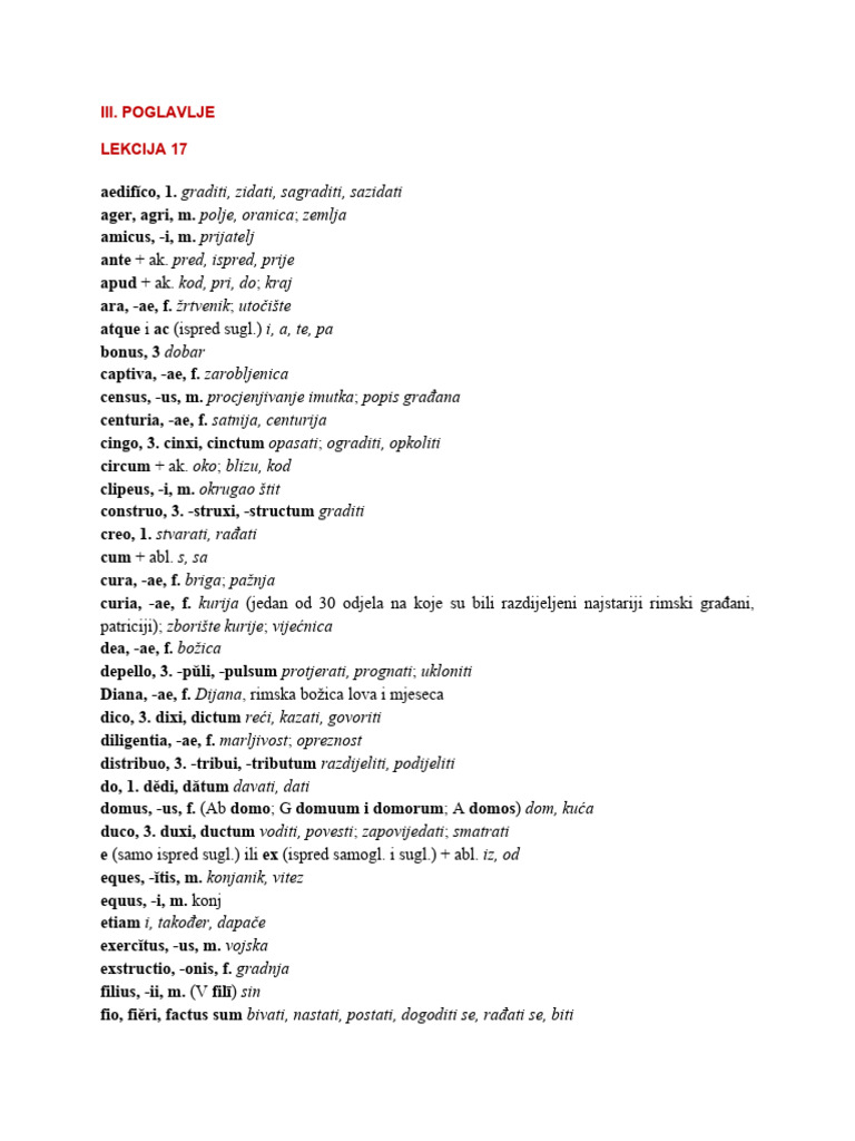 Lekcija 17 Vokabular | PDF