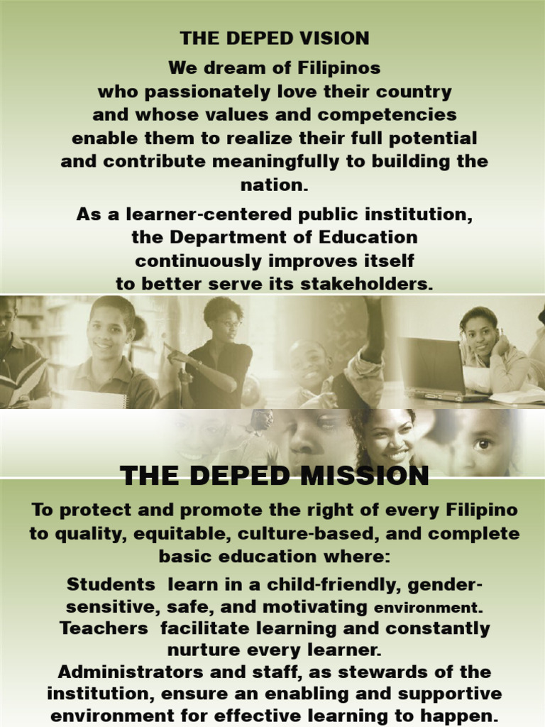 DepEd Vision, Mission, and Core Values | PDF