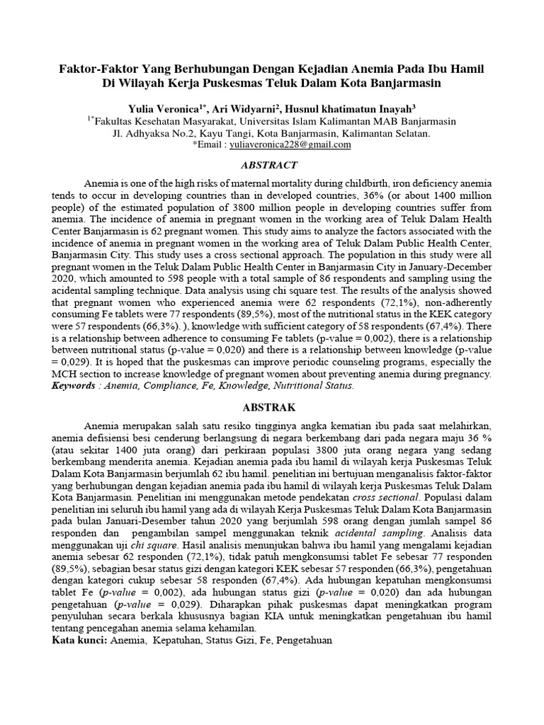 Artikel Yulia Veronica 17070198 | PDF | Medical Specialties | Health Sciences