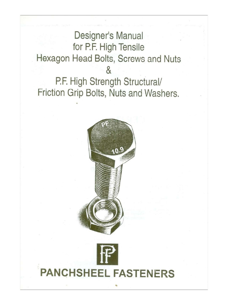 Bolt Unit Weight | PDF