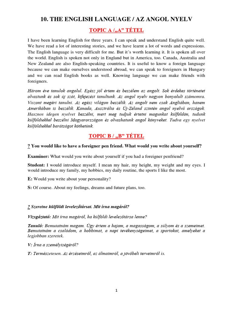 The English Language | PDF