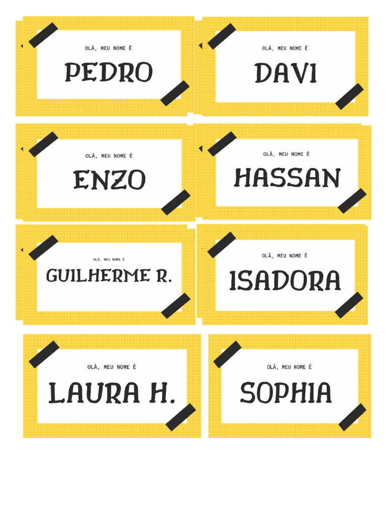 Plaquinhas Nomes | PDF