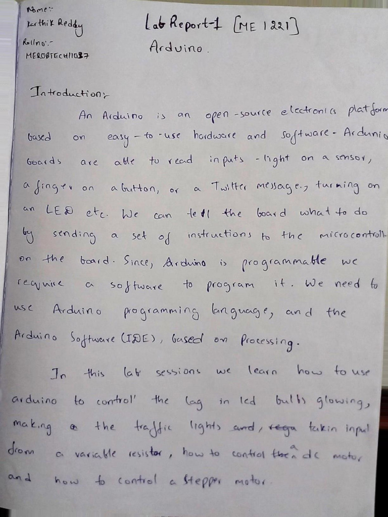 Arduino Final Report | PDF