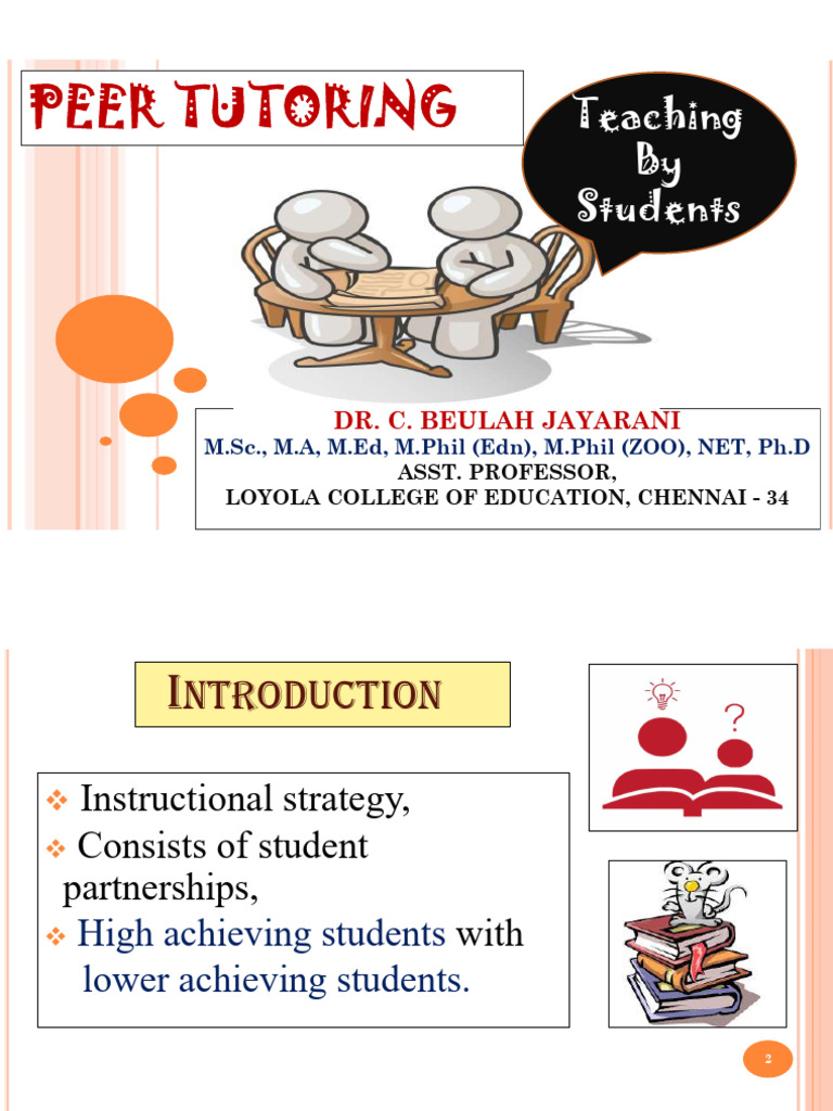 Peertutoring-Ppt Lynn Batino | PDF | Learning | Behavior Modification