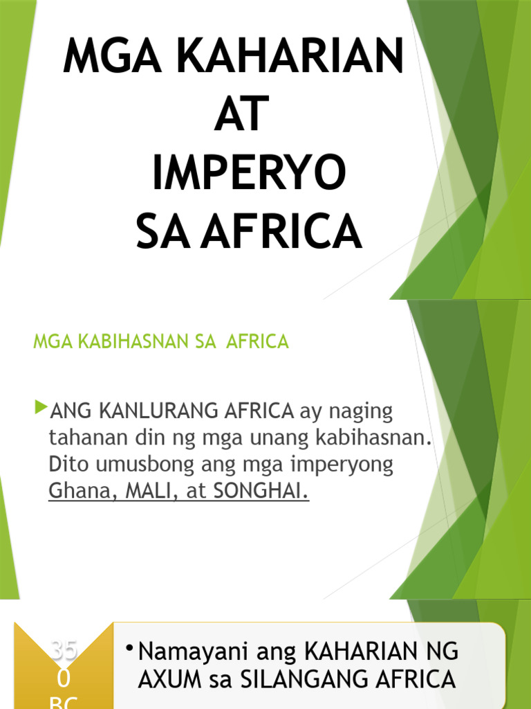 Mga Kaharian at Imperyo Sa Africa 2a.p Report | PDF